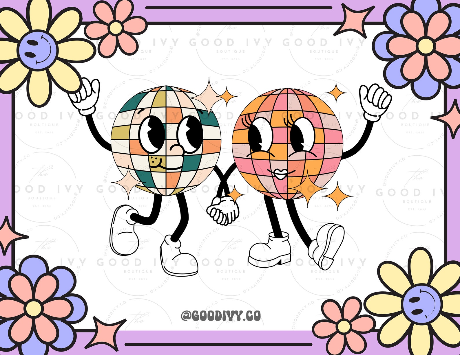 Retro Character PNG File, Groovy Design, Disco Character, Trendy PNG ...