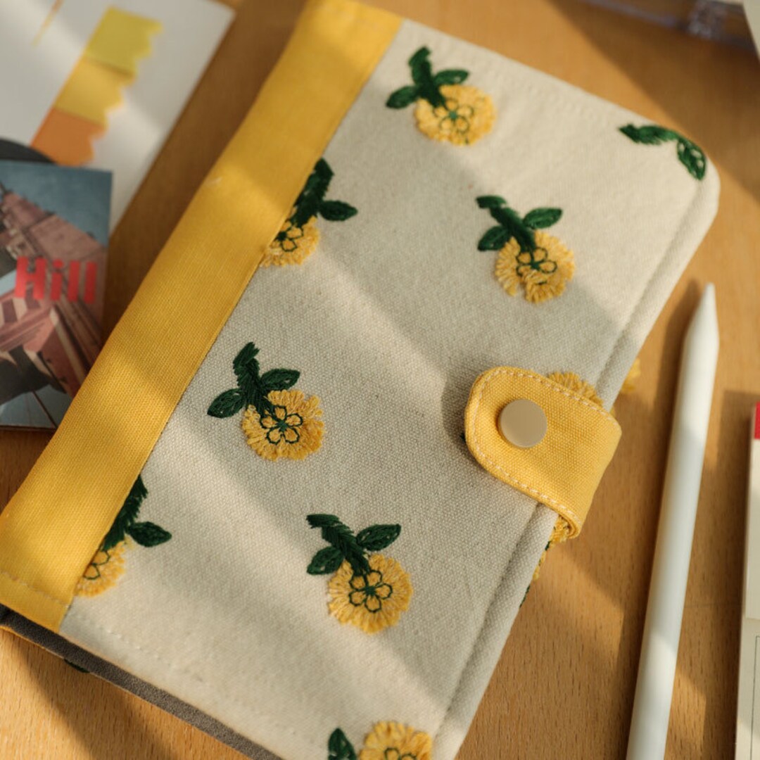A6 Handmade Floral Linen To-do List, Fabric Notebook, Small on the Go ...