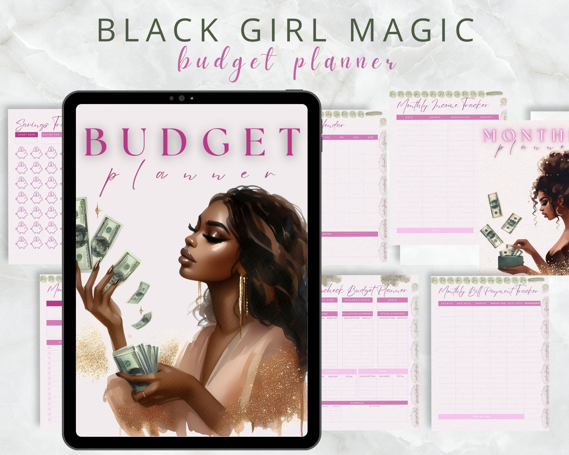 Black Girl Magic Digital Budget Planner | Stylish & Functional ...