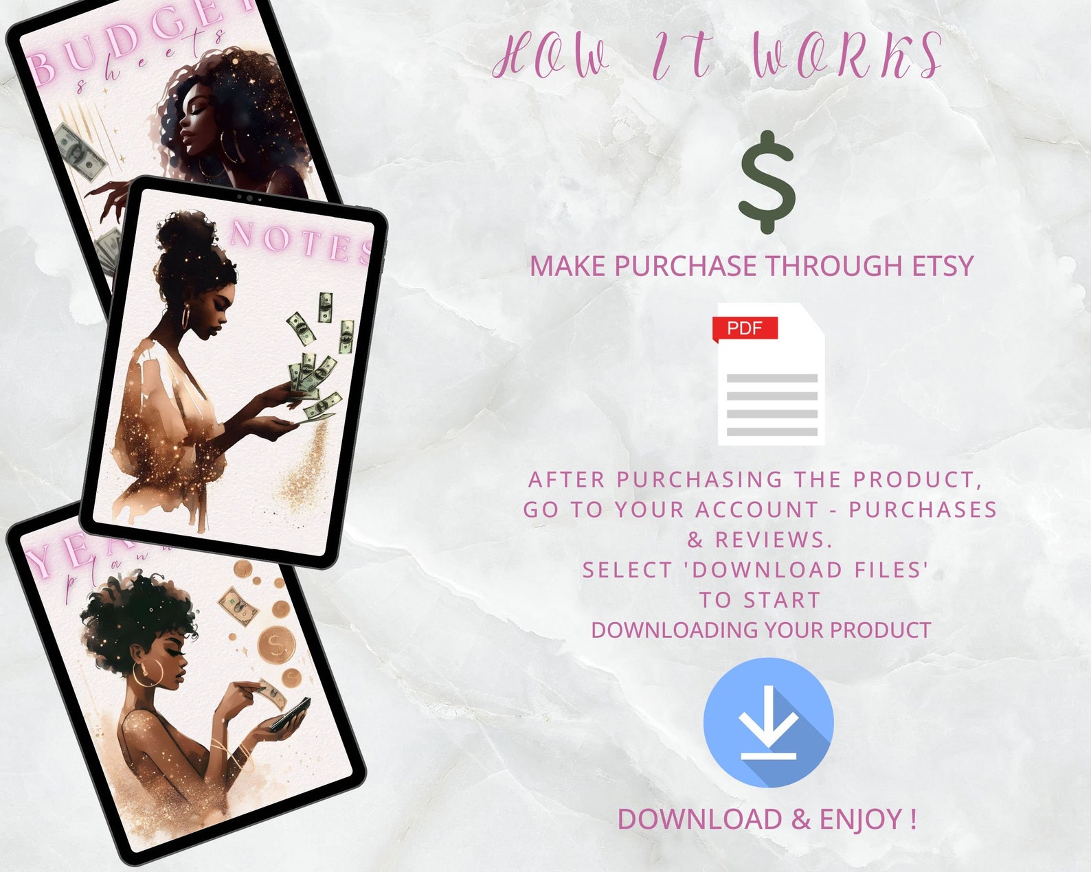 Black Girl Magic Digital Budget Planner | Stylish & Functional ...