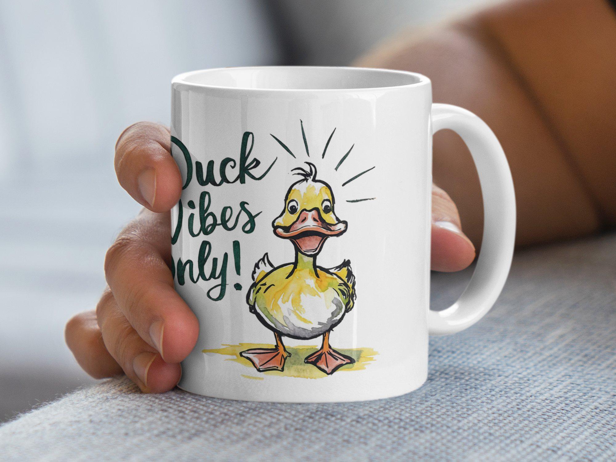 Duck Vibes Only Cute Duck Mug, Funny Coffee Mug Gift, Duck Lover Gift ...