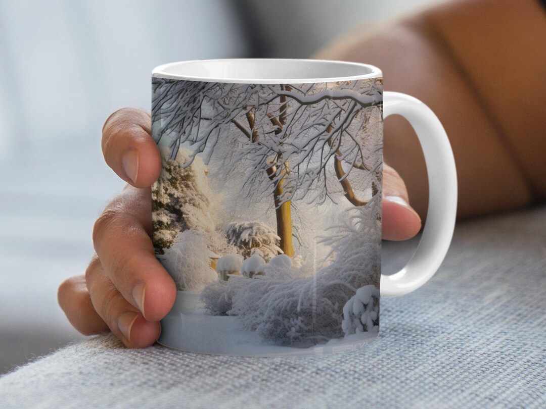Winter Wonderland Mug, Cozy Winter Scene Mug, Holiday Season Coffee Mug ...