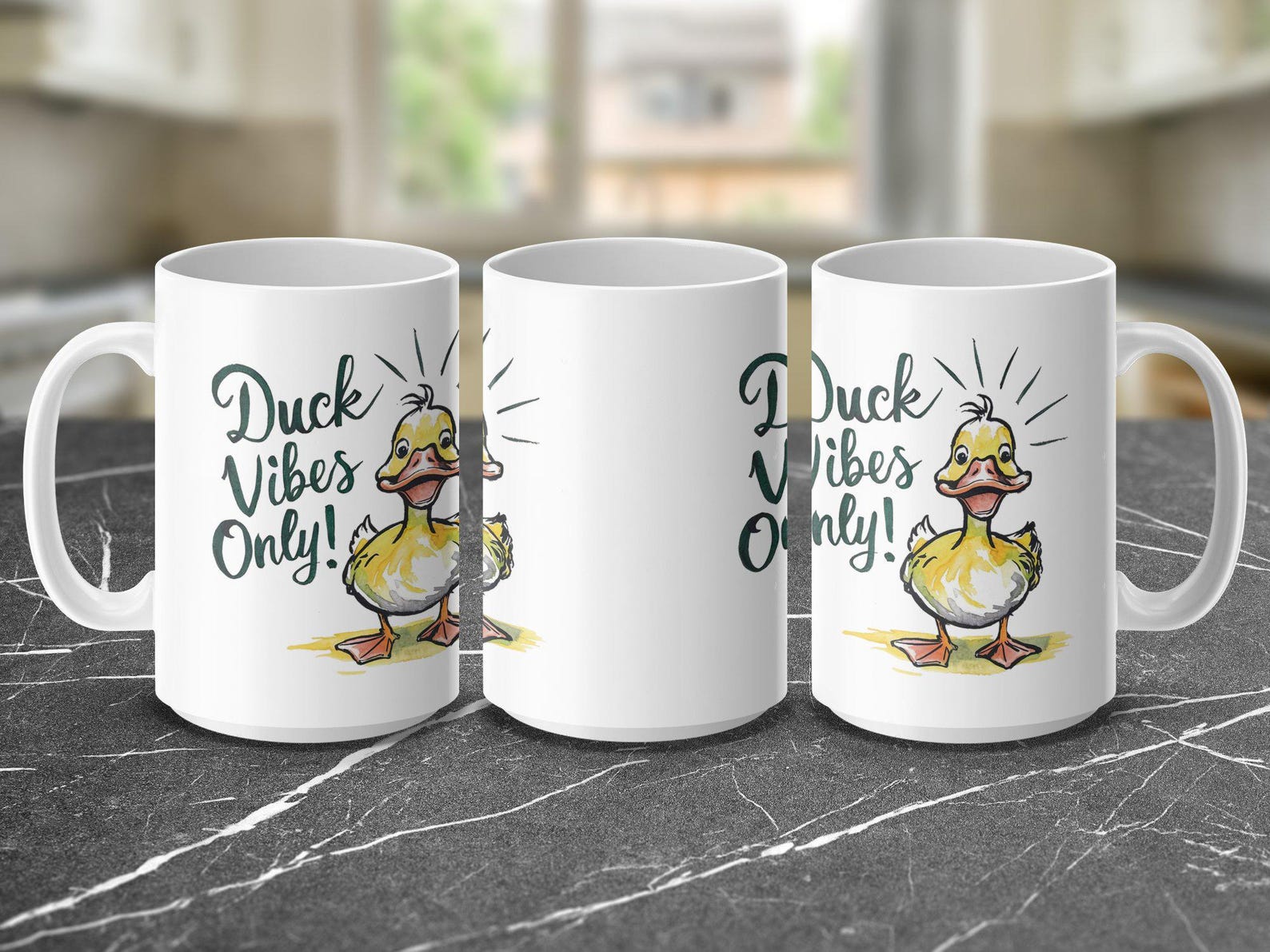 Duck Vibes Only Cute Duck Mug, Funny Coffee Mug Gift, Duck Lover Gift ...