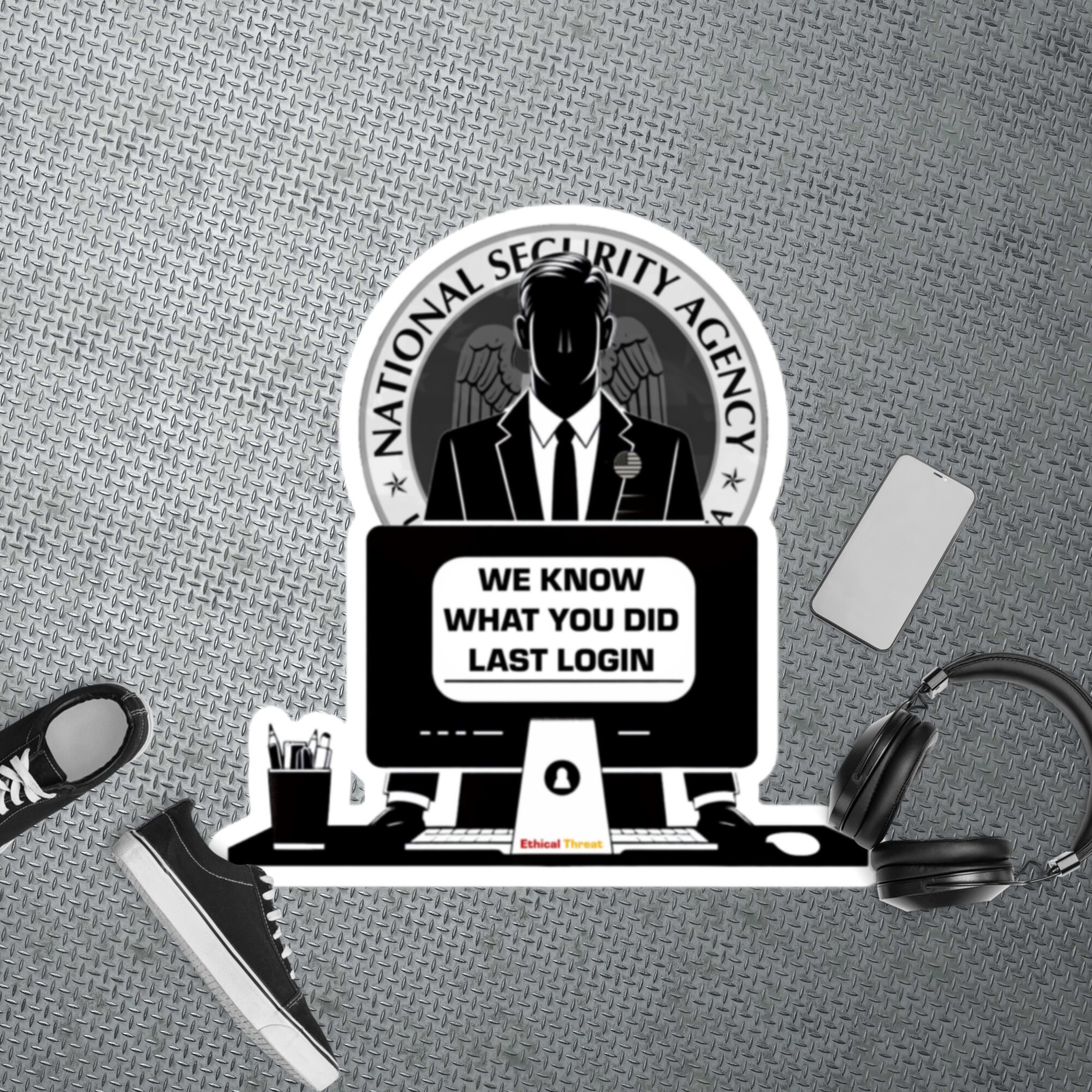 NSA We Know What You Did Last Login Sticker Funny Sticker Cybersecurity ...