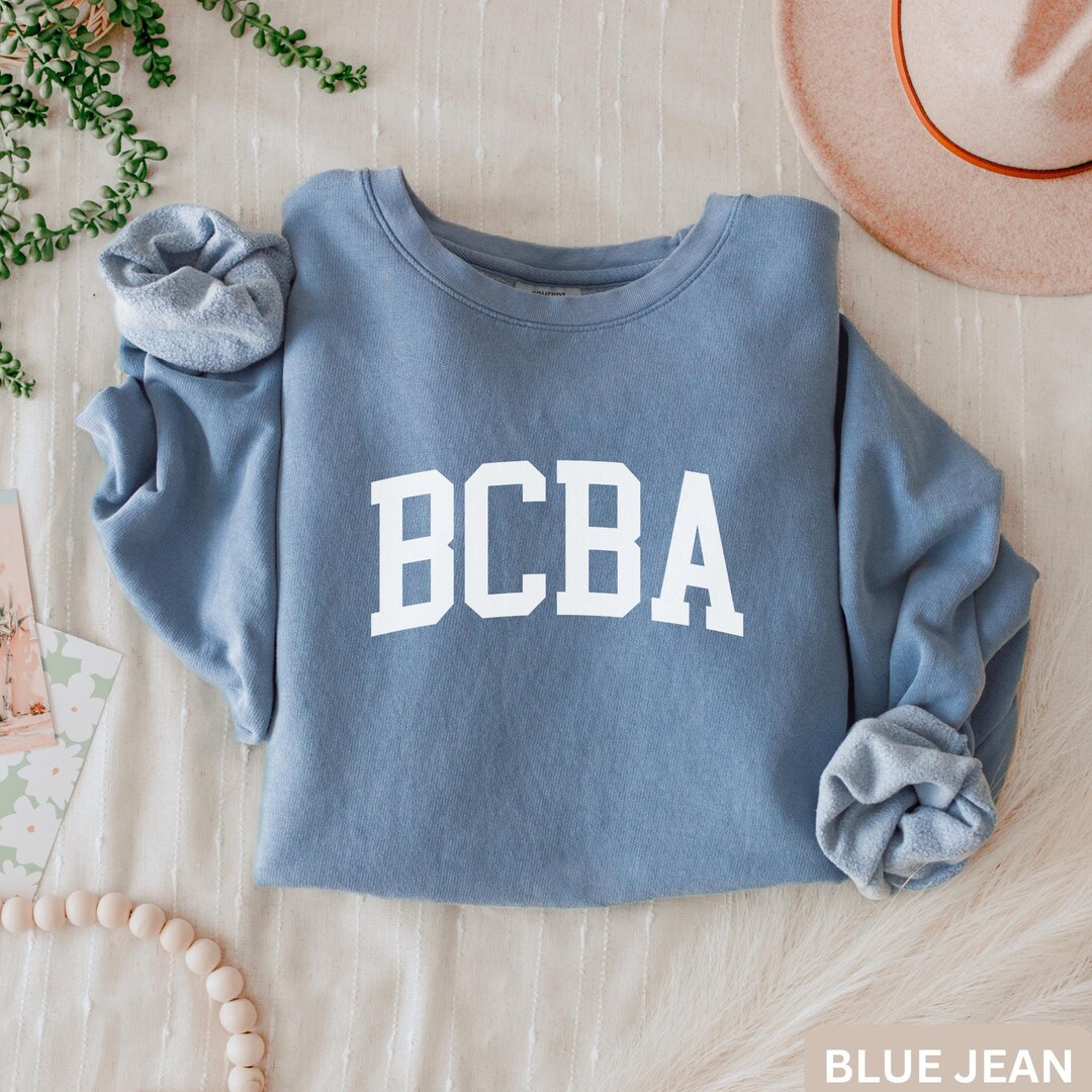 BCBA Varsity Crewneck Sweatshirt, Certified Behavior Analyst Sweatshirt ...