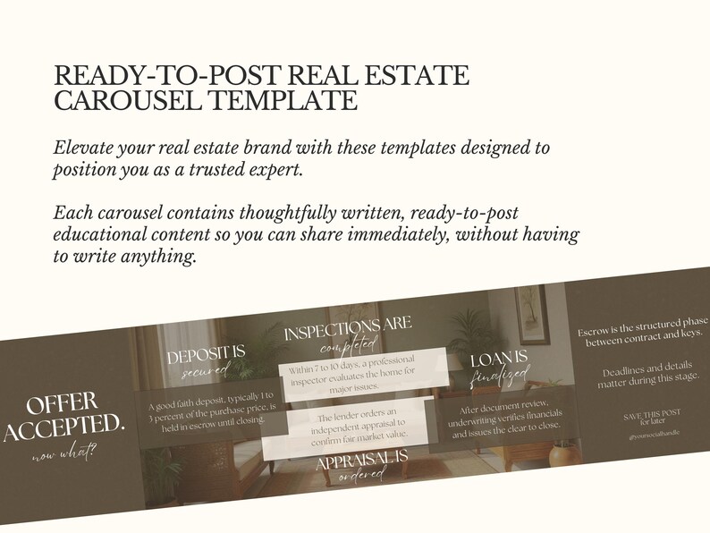 Luxury Real Estate Carousel Templates Canva | 10 Instagram Carousels ...