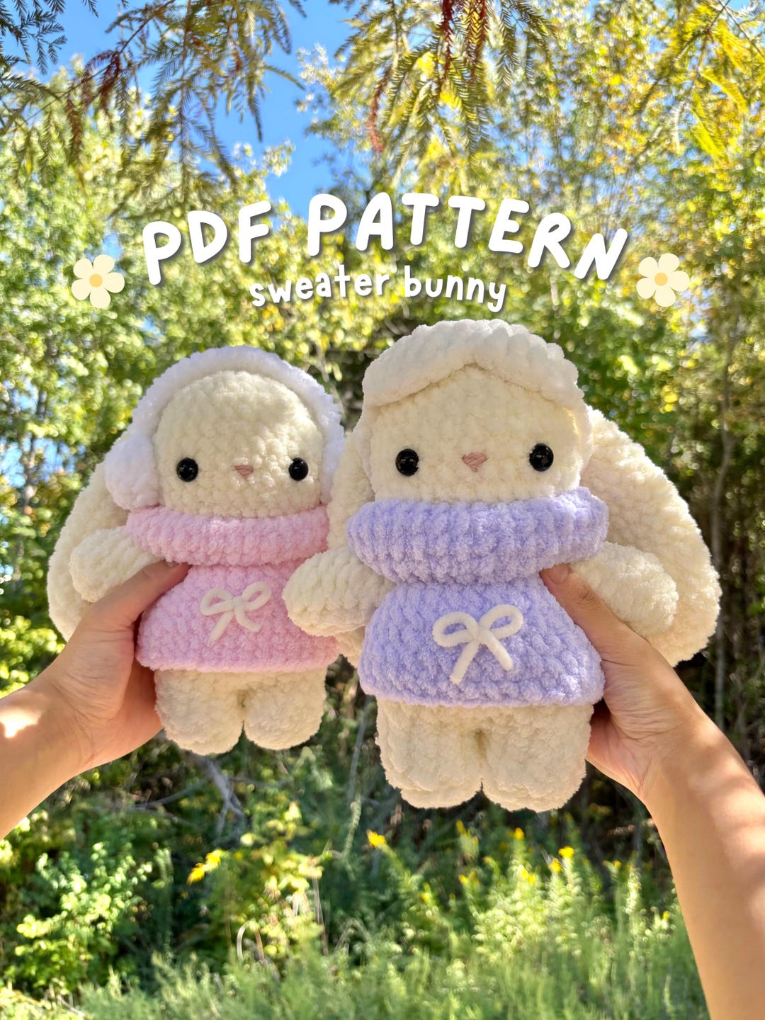 Baby Bunny in Turtleneck Sweater Crochet Pattern - Etsy