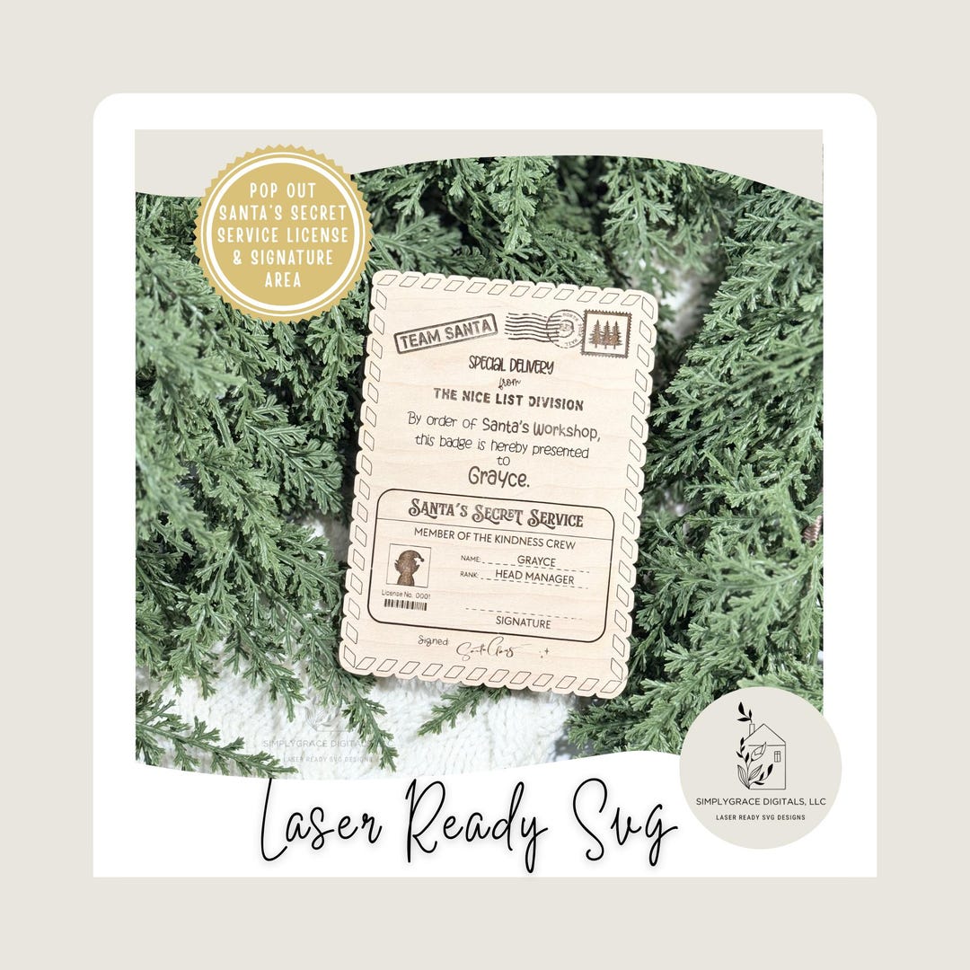 Santa's Good List Award SVG: Christmas Laser Cut File (digital Download ...