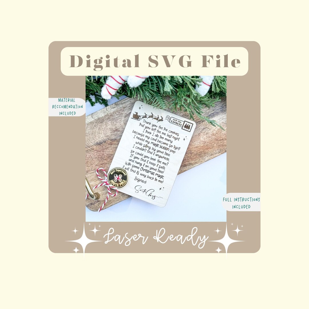 SVG Santa's Lost Button | Santa Lost Button Card | Santa Game SVG ...