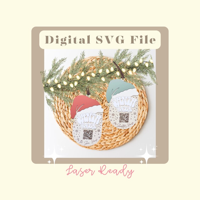 Santa Tracker SVG: Christmas Ornament, Elf Surveillance (digital ...