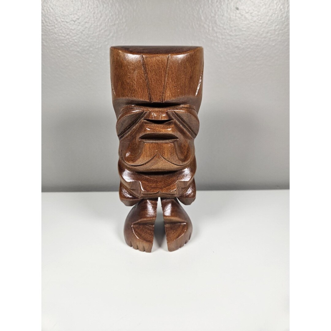Hand Carved Tiki Milo Wood Hawaiian Carved by Brian 6" H - Etsy