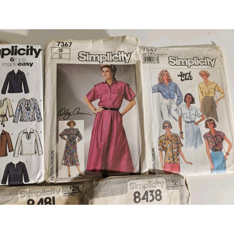 Vintage Simplicity Sewing Patterns Womens Lot of 7 - Etsy