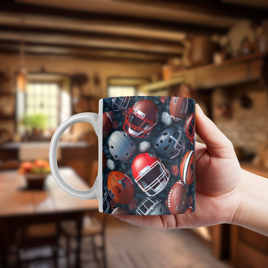 Football, Ceramic Mug, 11oz, Sport Coffee Mug, Football Mug, Football ...