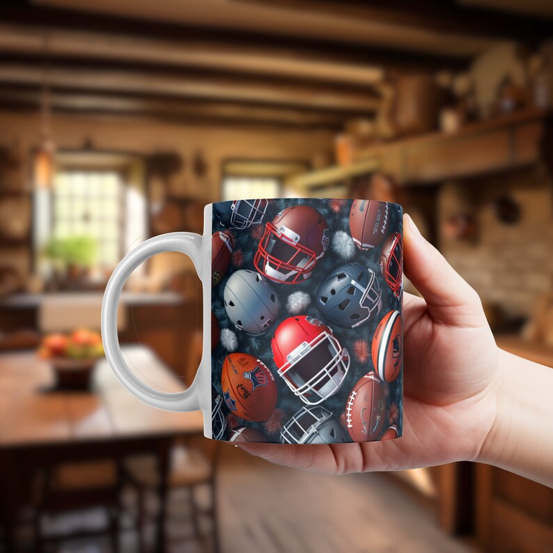 Football, Ceramic Mug, 11oz, Sport Coffee Mug, Football Mug, Football ...