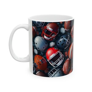 Football, Ceramic Mug, 11oz, Sport Coffee Mug, Football Mug, Football ...