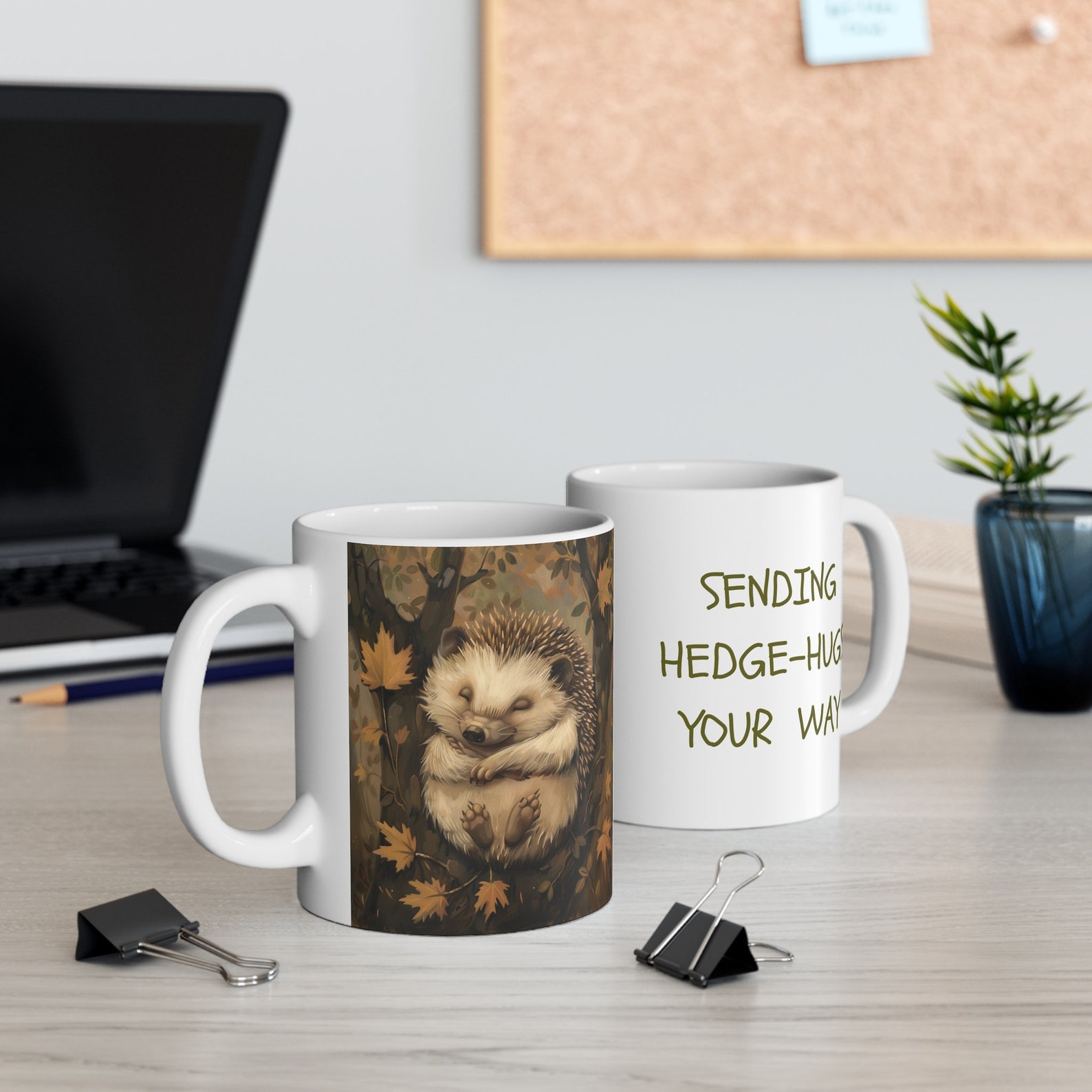 Sending Hedge-hugs Your Way, Animal Coffee Cup, Hedgehog Coffee Mug ...