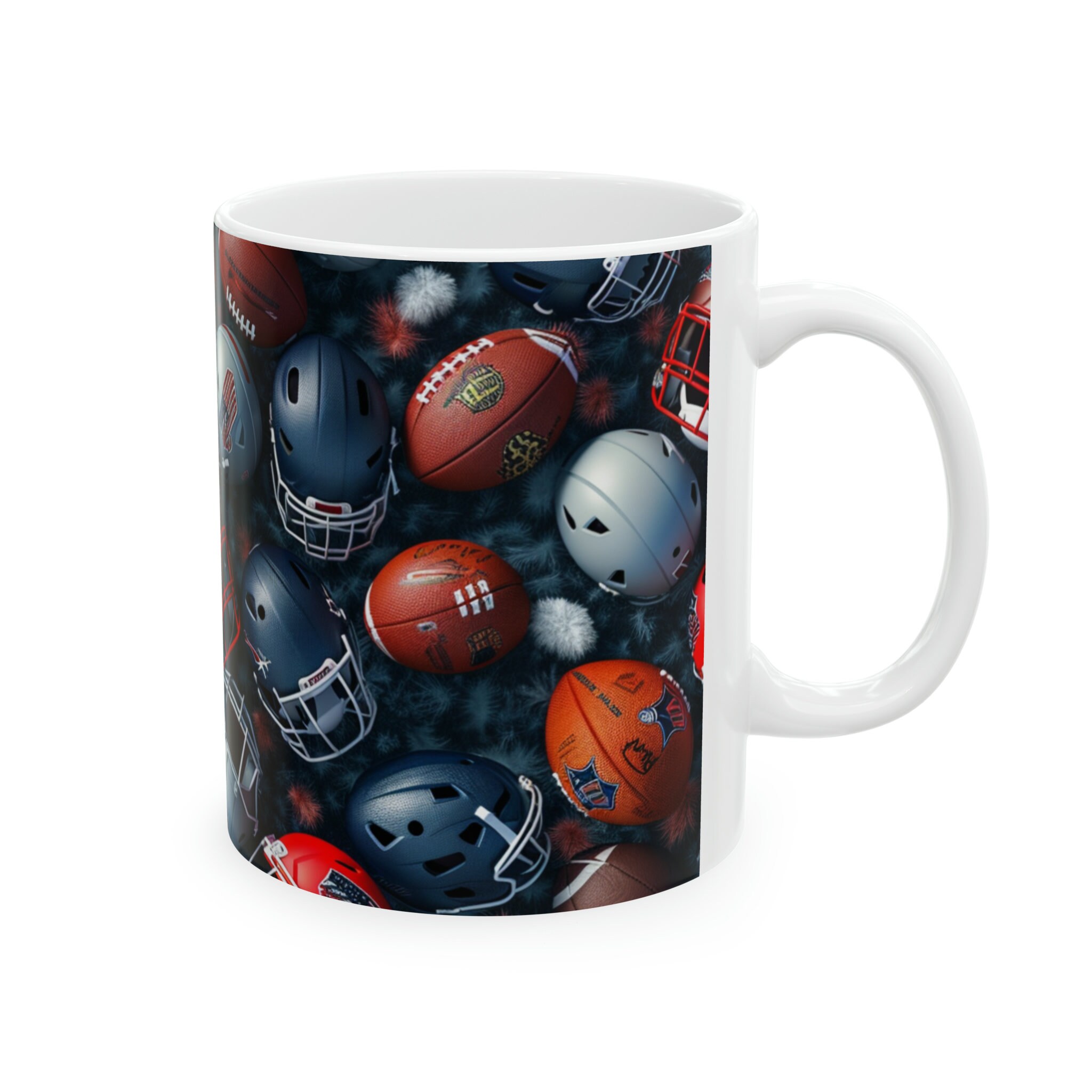 Football, Ceramic Mug, 11oz, Sport Coffee Mug, Football Mug, Football ...
