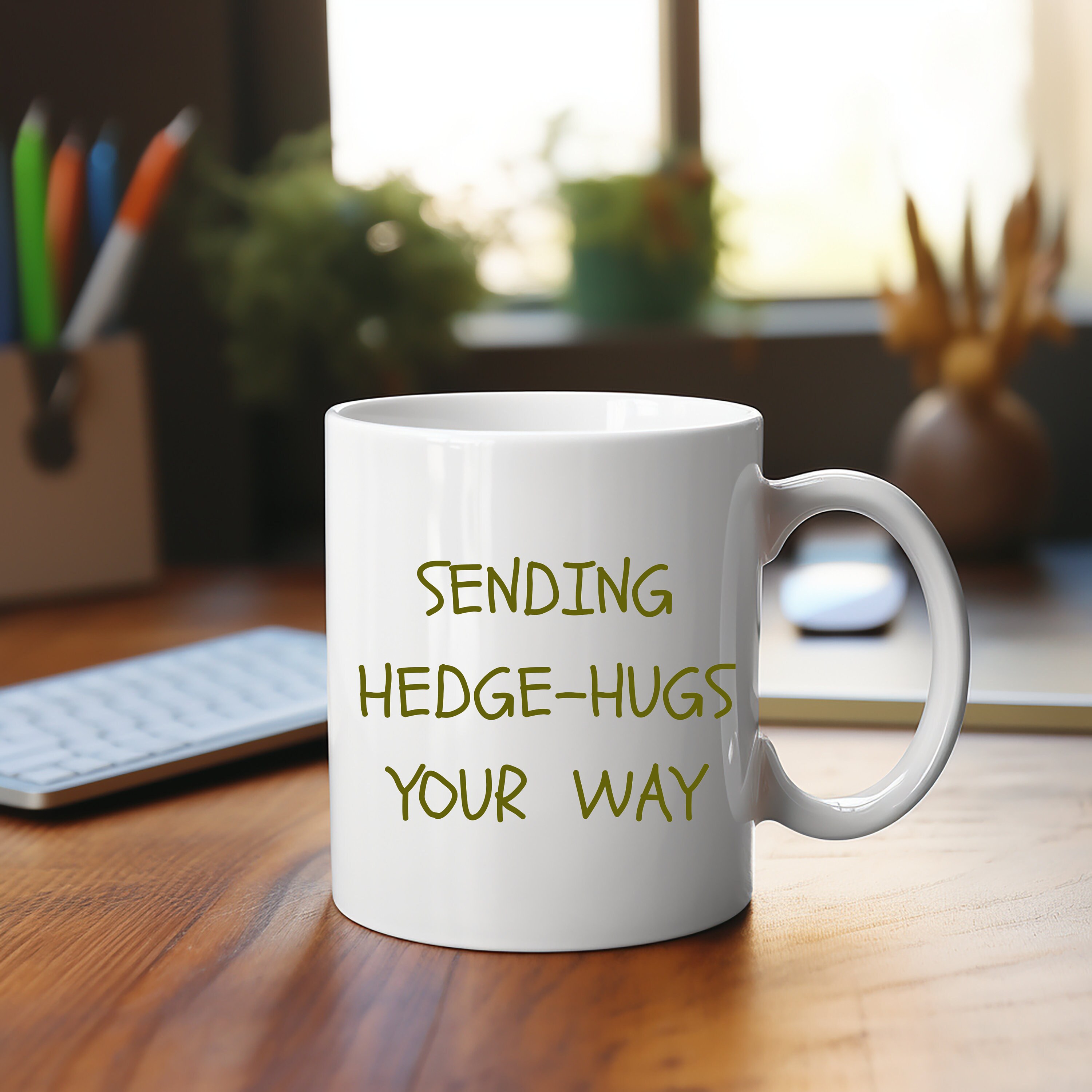 Sending Hedge-hugs Your Way, Animal Coffee Cup, Hedgehog Coffee Mug ...