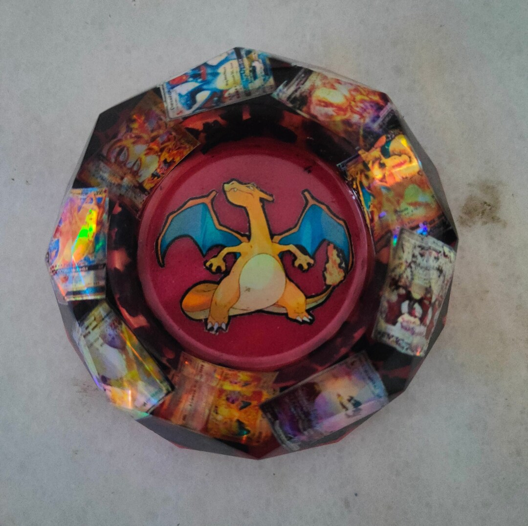 Pokemon Charizard Holographic Resin Anime Ashtray - Etsy