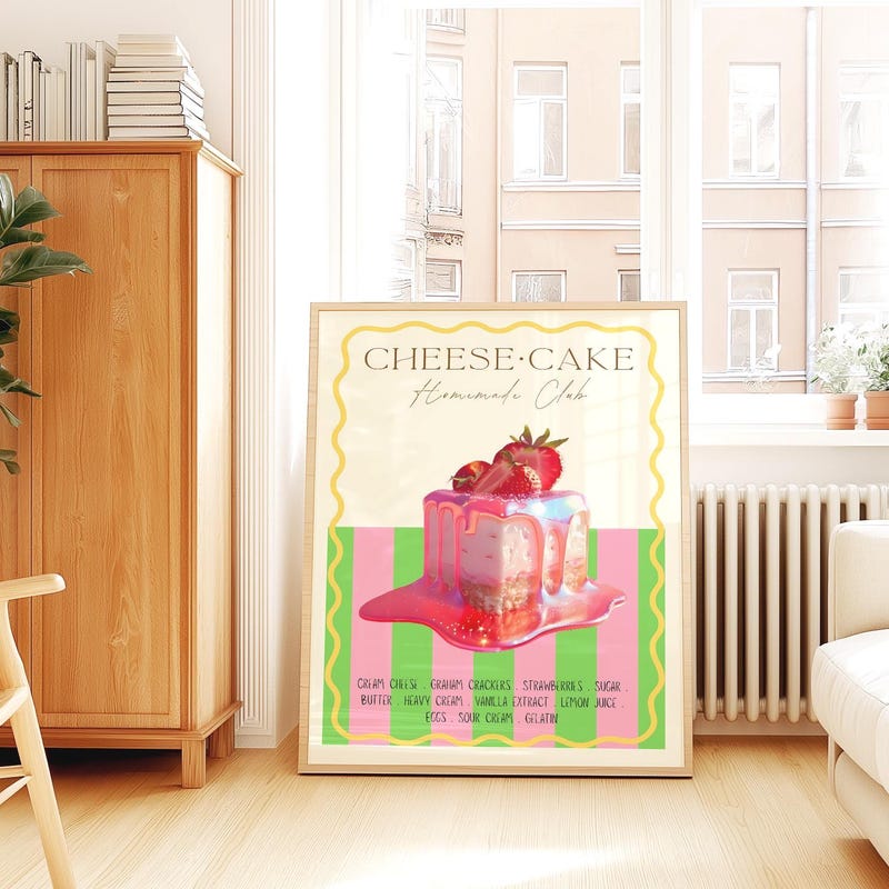 Cheesecake Recipe Print - Etsy