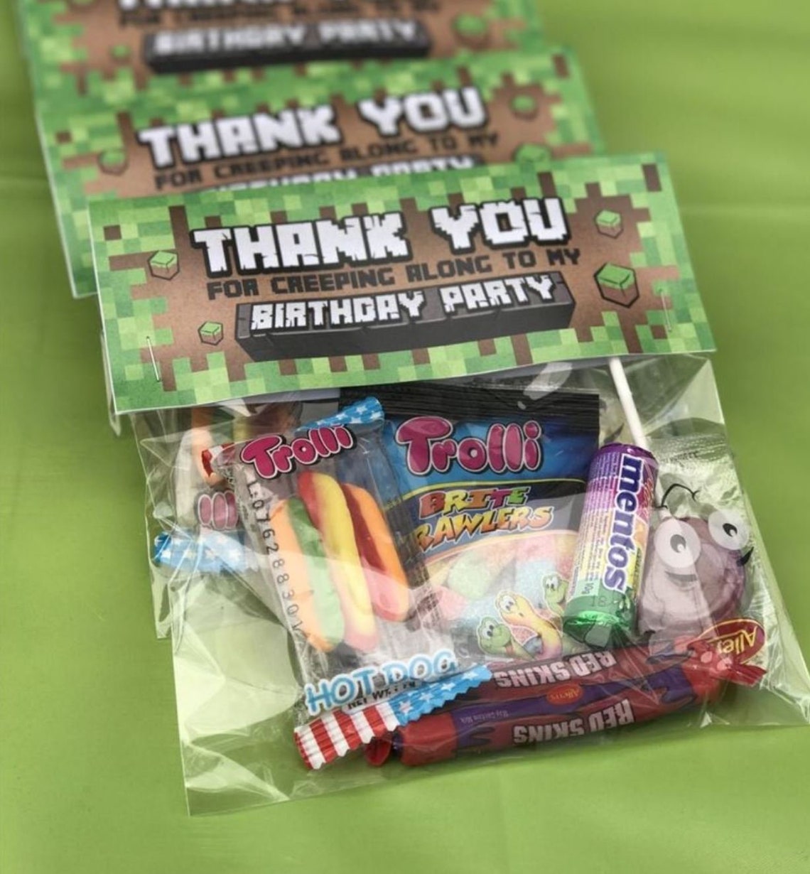 Customizable Minecraft Food Tent Label 5x2.5 Inches - Birthday Party ...
