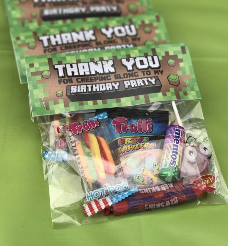 Printable Minecraft Food Tent Label 4x2 Inches - Birthday Party Favor ...