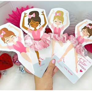 Instant Download Editable Ballerina Tutu Scrunchie Card | Birthday ...