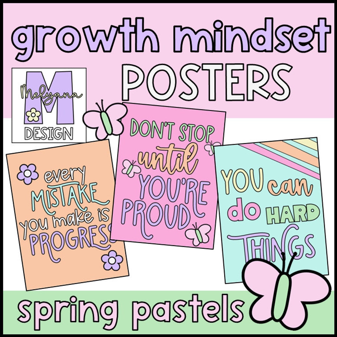 Growth Mindset Printable Posters - Etsy