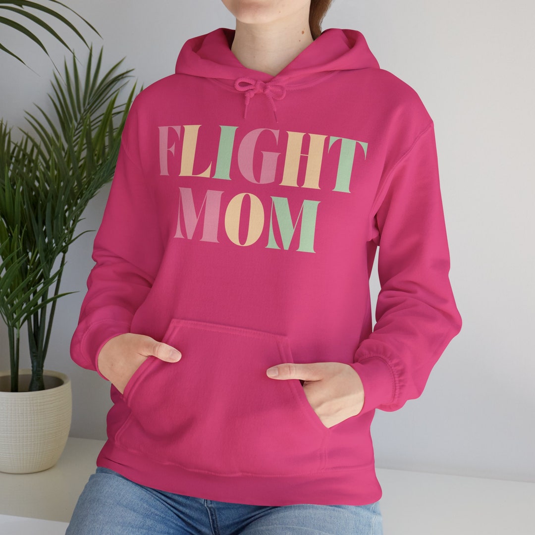 Flight Mom Hoodie Cabin Crew Gift Flight Attendant Mothersday Hooded ...