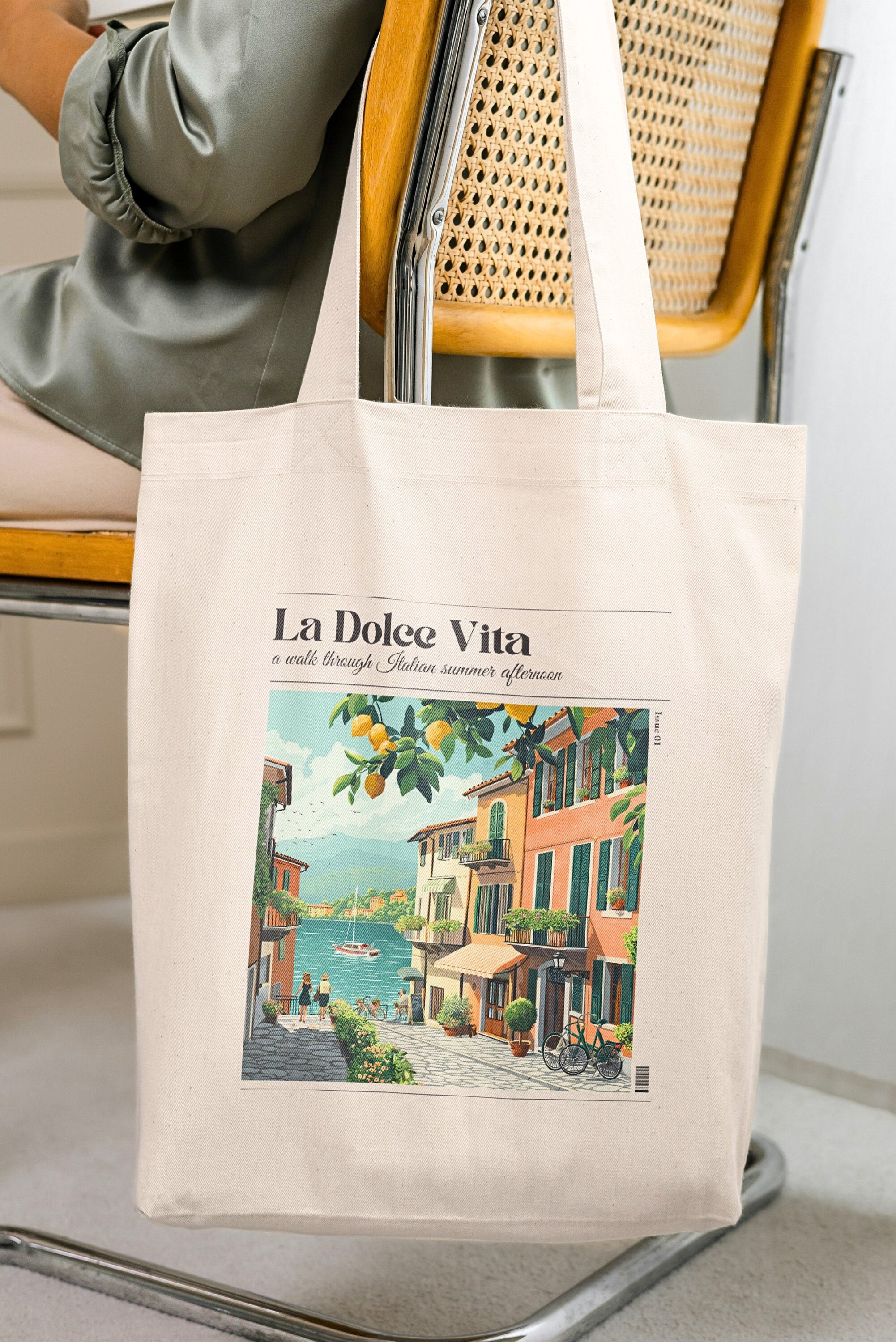 La Dolce Vita Italian Lemon Print Canvas Tote Bag: A Summer Essential ...