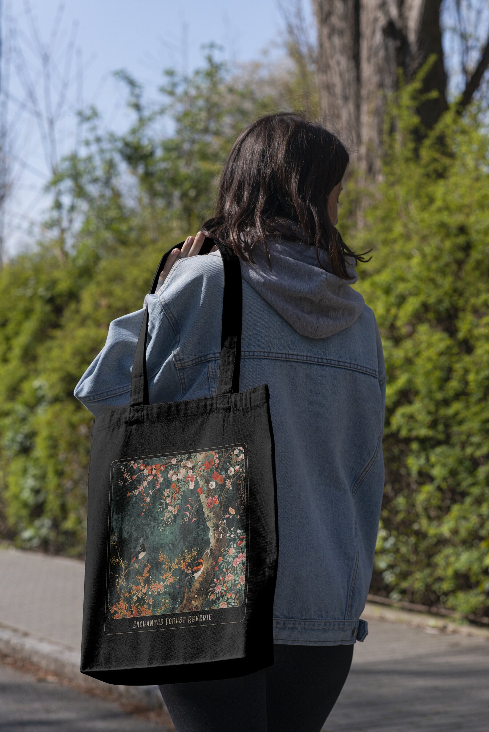 Antique Tapestry Tote Bag Boho Forest Tapestry Aesthetic Gift for Her ...