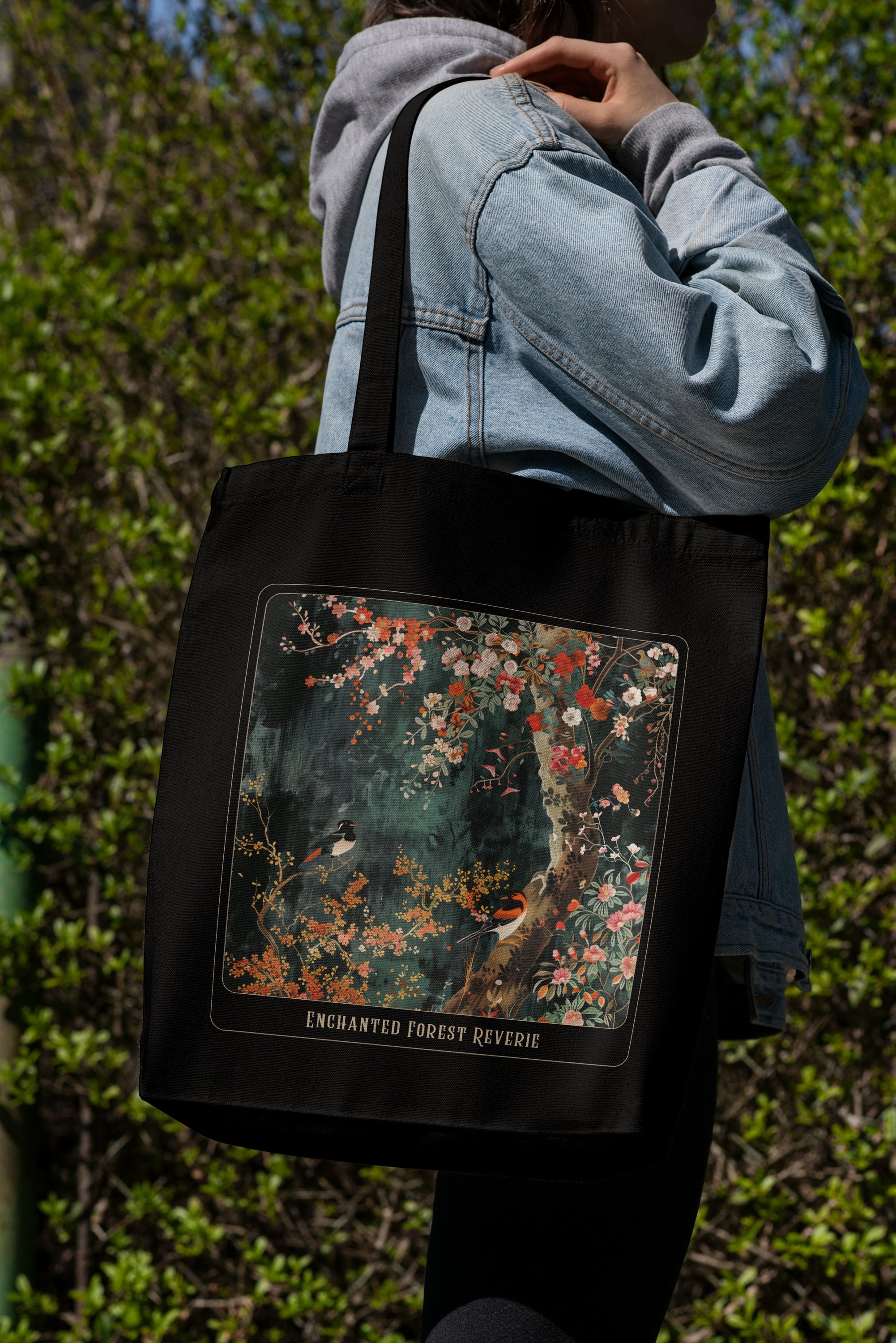 Antique Tapestry Tote Bag Boho Forest Tapestry Aesthetic Gift for Her ...