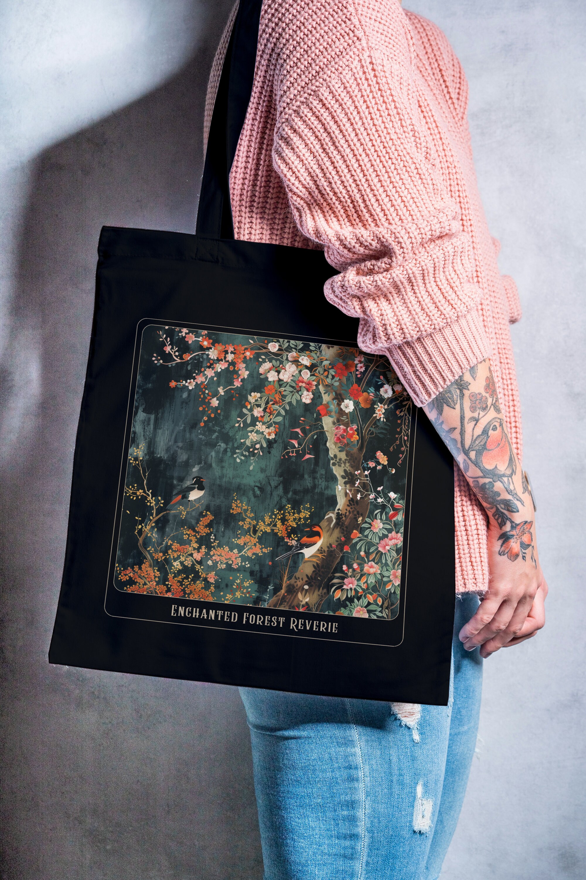 Antique Tapestry Tote Bag Boho Forest Tapestry Aesthetic Gift for Her ...