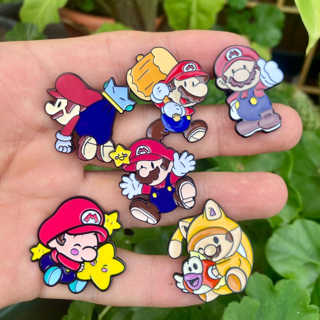 Hard Enamel Pins Mario - Super Mario Pin Set Inspired by the Video Game ...