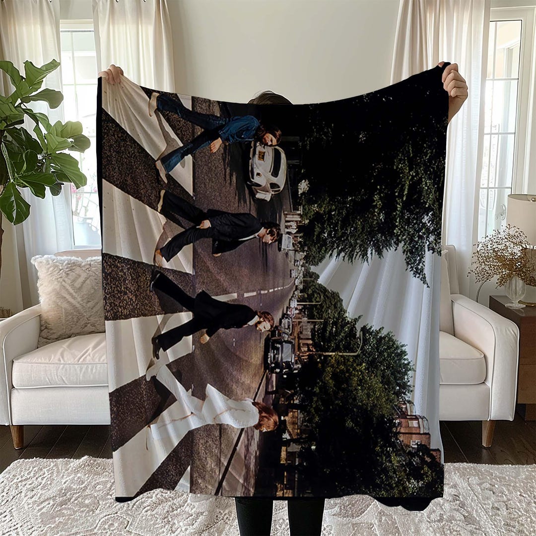 The Beatles 'abbey Road' Album Cover Blanket: Rock Band Throw Blanket ...
