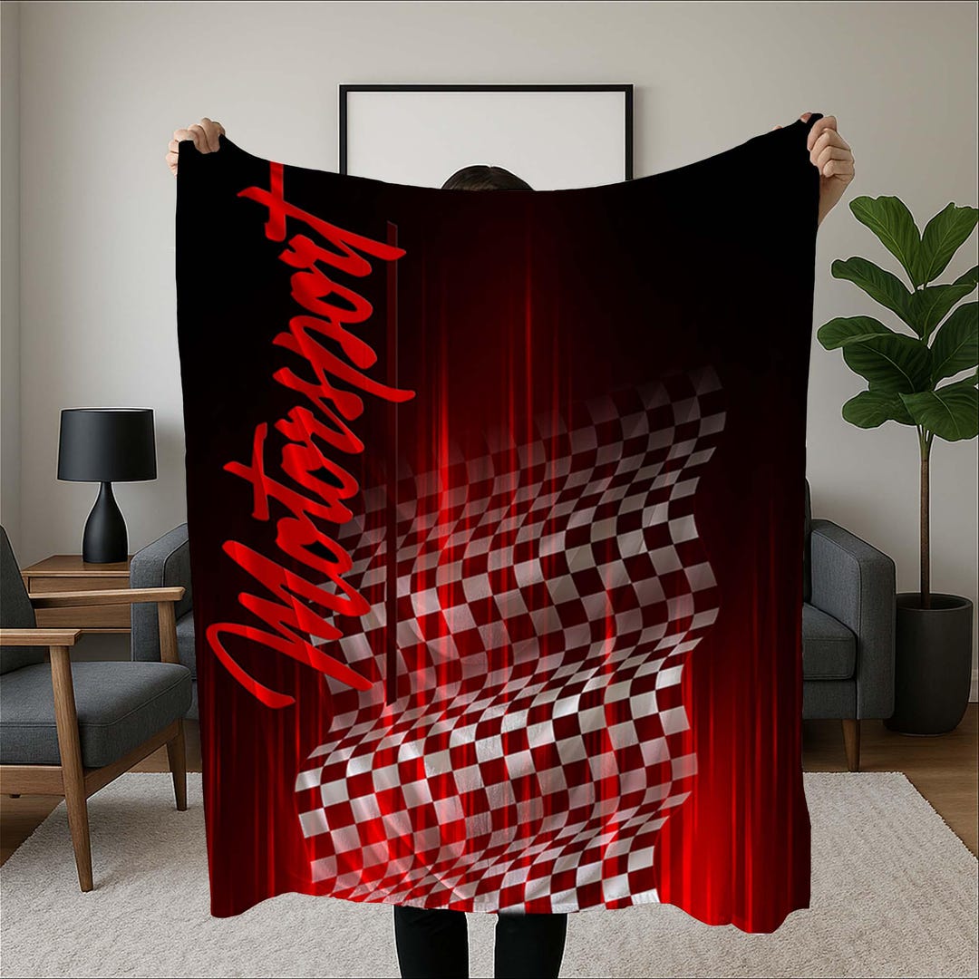Motorsport Racing Blanket: Checkered Flag Throw, Race Car Decor - Etsy