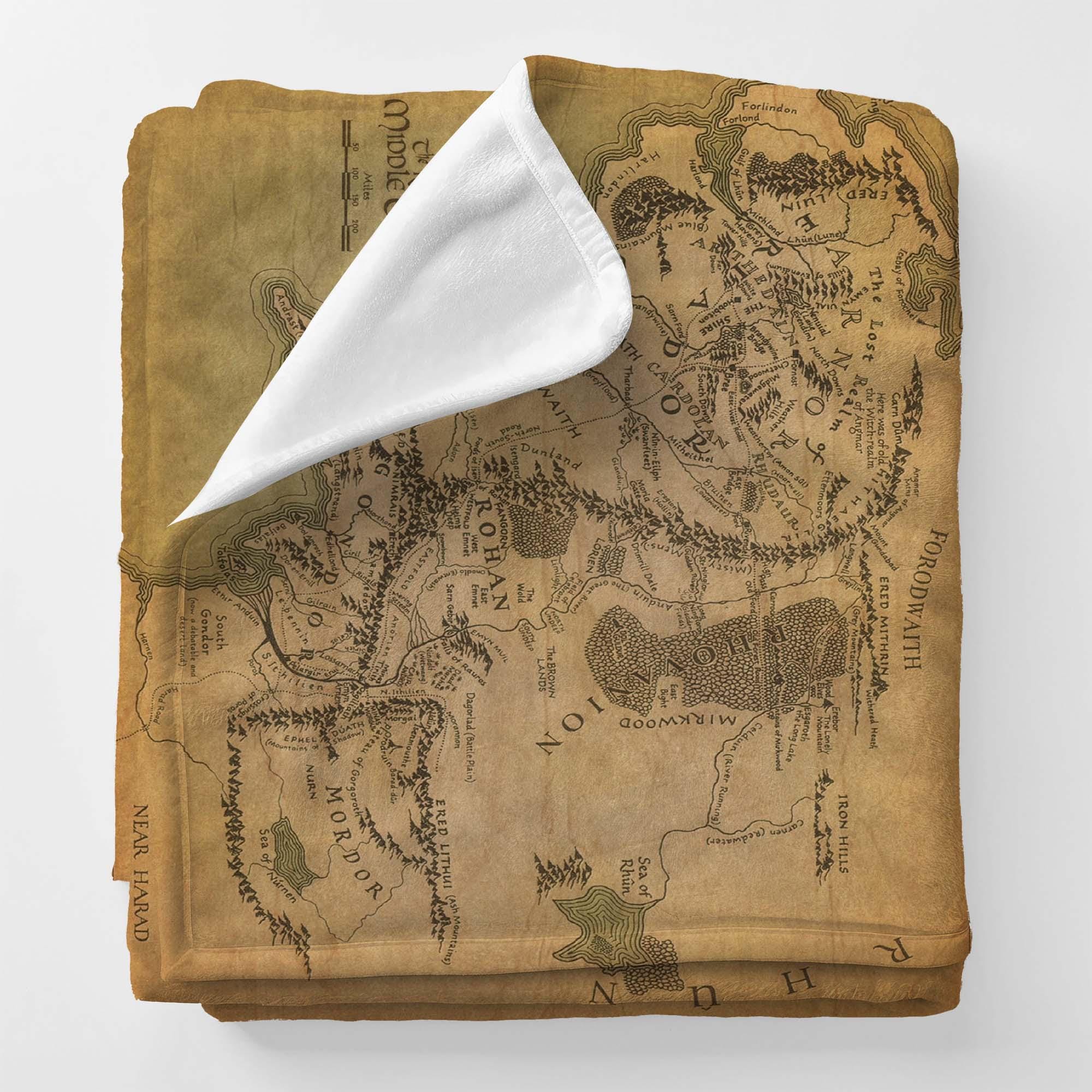 Earth Map Blanket, Earth Map Blankets, Map, Retro Map Blanket, Magic ...