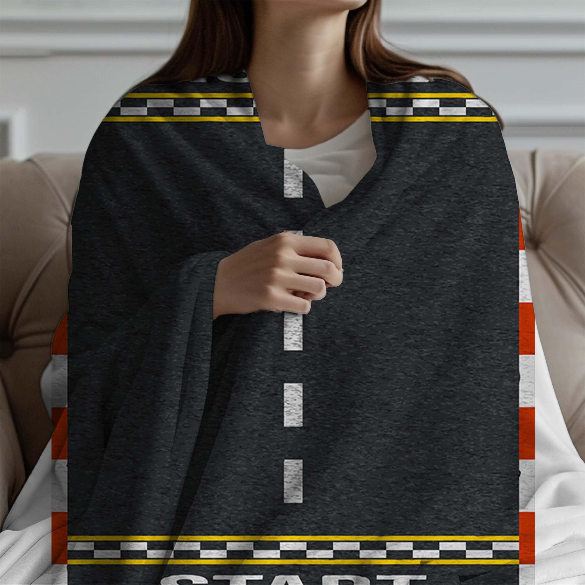 Race Track, Race Track Blanket,start Line,finish Line, Long Racetrack ...