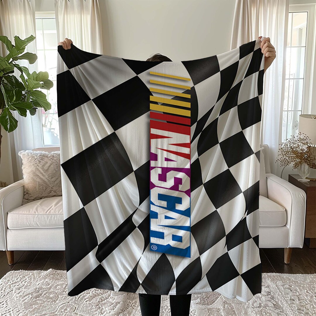 NASCAR Racing Blanket: Checkered Flag Car Sport Design - Etsy