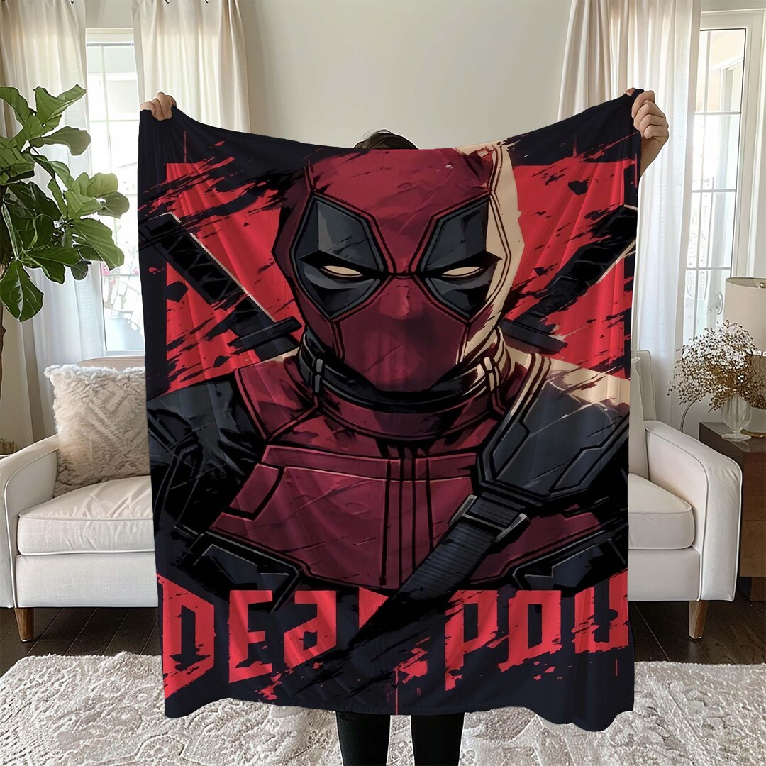 Deadpool Blanket: Soft & Fuzzy Throw Blanket - Etsy