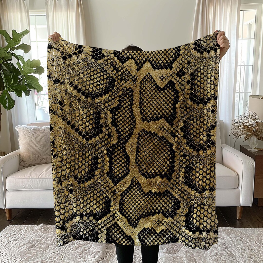 Snakeskin Patterned Blanket - Etsy