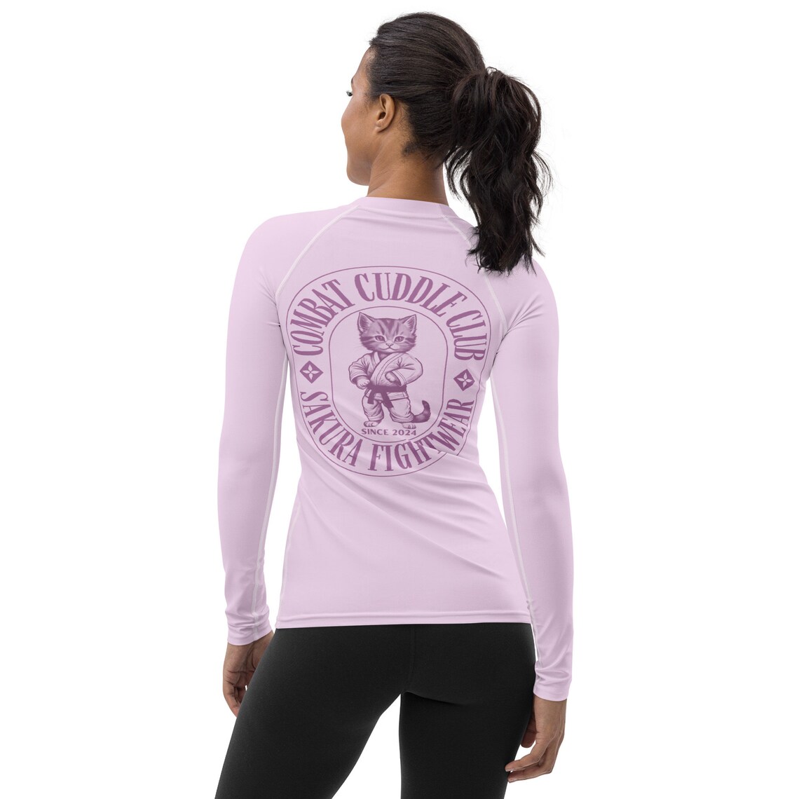 Combat Cuddle Kitten Long Sleeve Rash Guard, Women's Jiu-jitsu, BJJ ...
