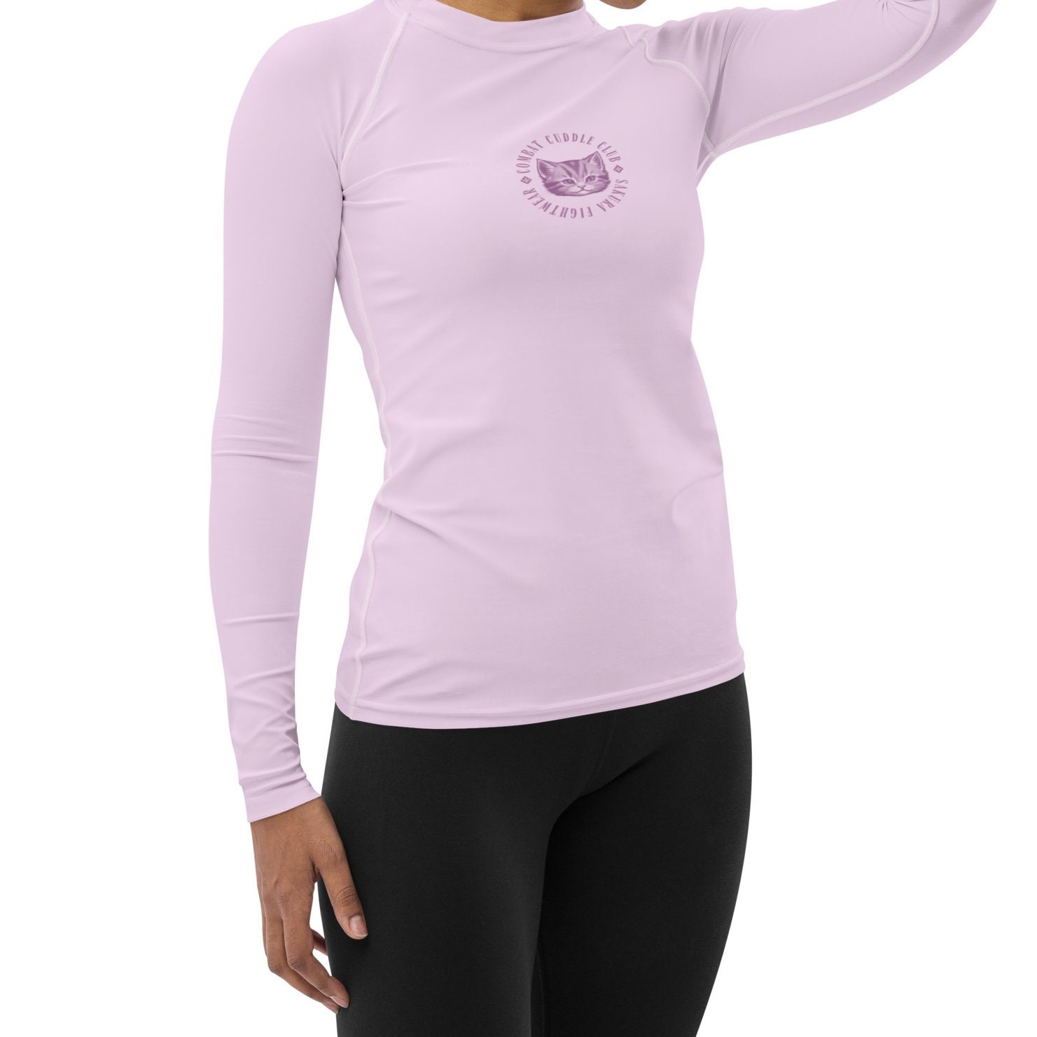 Combat Cuddle Kitten Long Sleeve Rash Guard, Women's Jiu-jitsu, BJJ ...