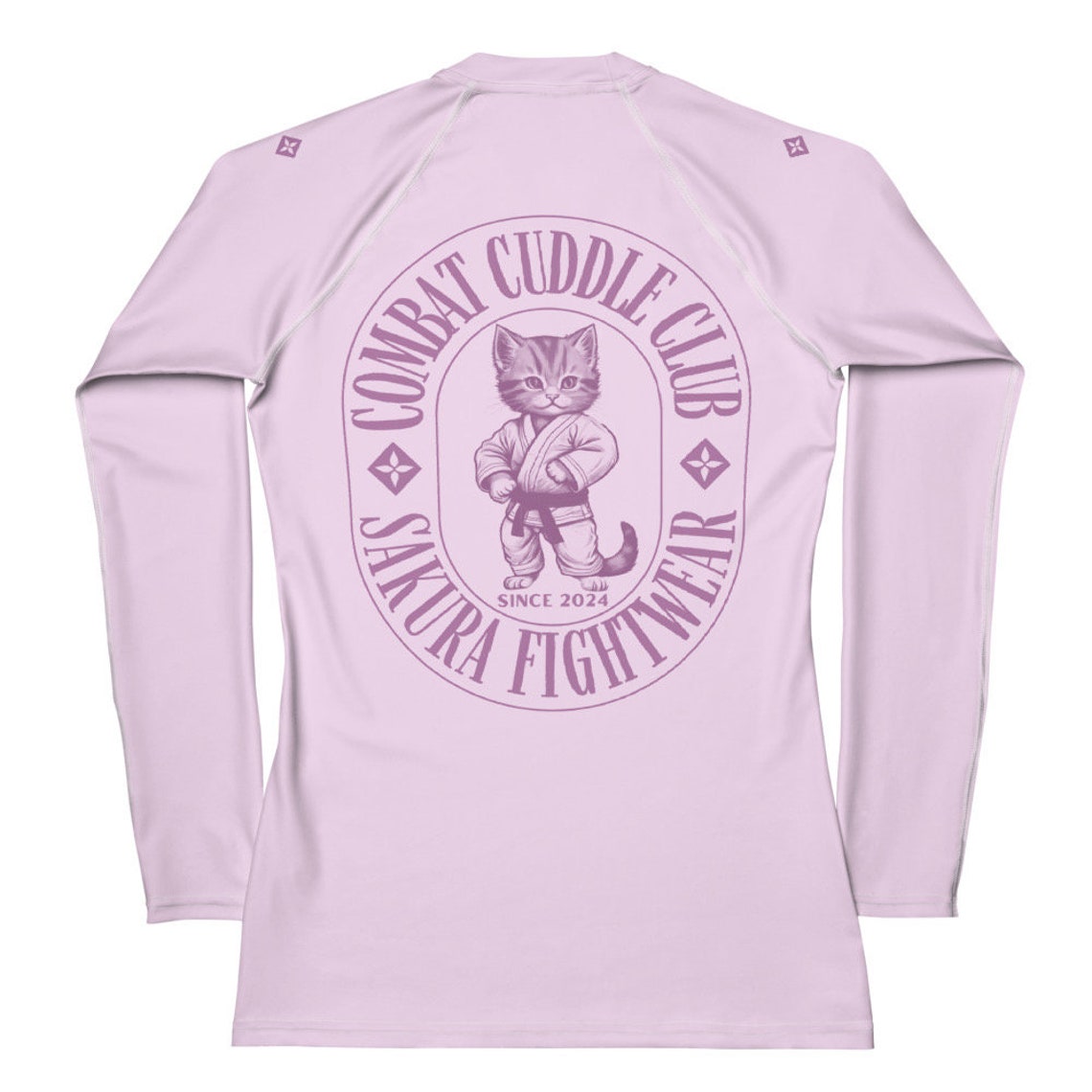 Combat Cuddle Kitten Long Sleeve Rash Guard, Women's Jiu-jitsu, BJJ ...
