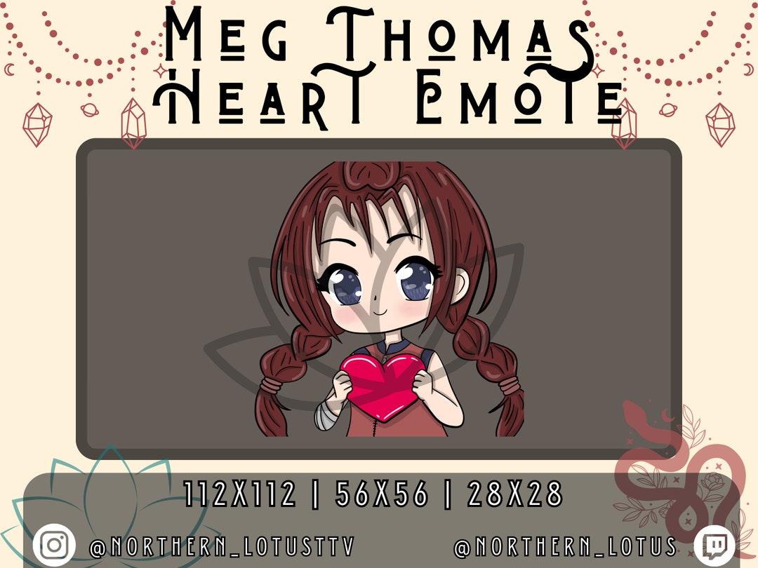 Cute Heart Meg Thomas DBD Twitch Emote Dead by Daylight Streamer ...