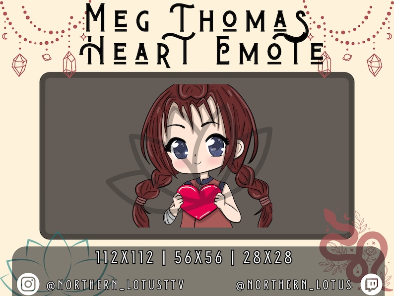 Cute Heart Meg Thomas DBD Twitch Emote Dead by Daylight Streamer ...