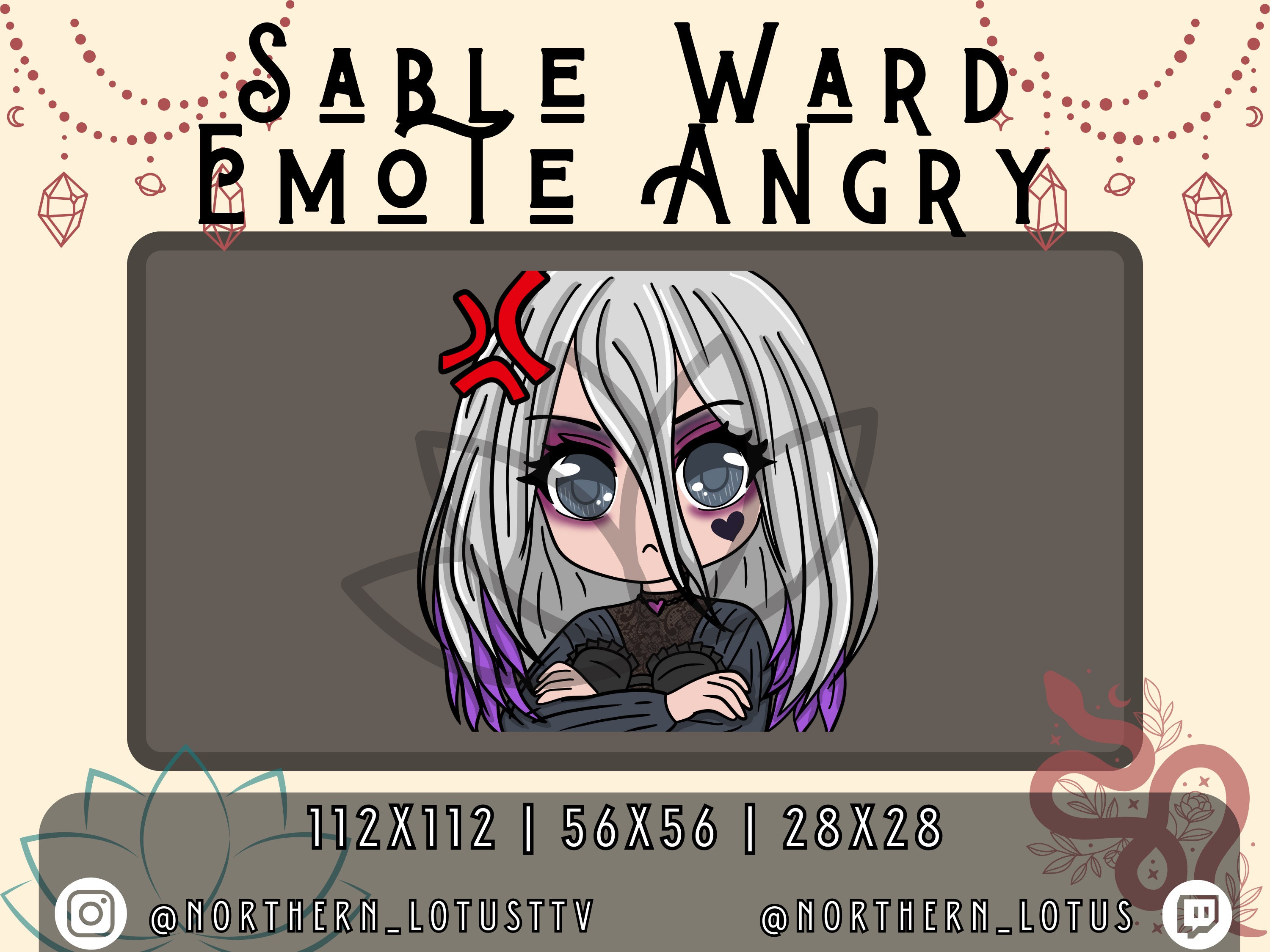 Cute Angry Sable Ward DBD Twitch Emote Dead by Daylight Streamer ...