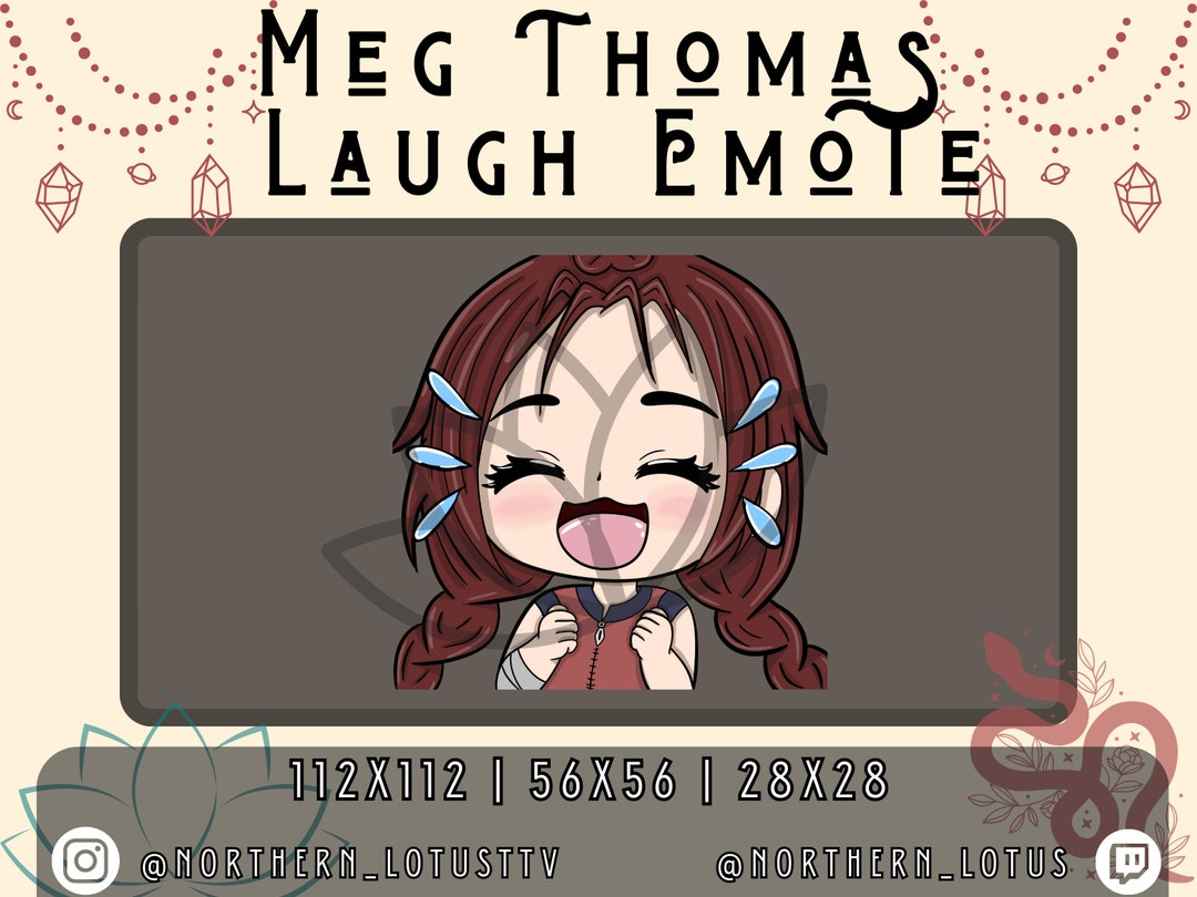 Cute Laughing LUL Meg Thomas DBD Twitch Emote Dead by Daylight Streamer ...