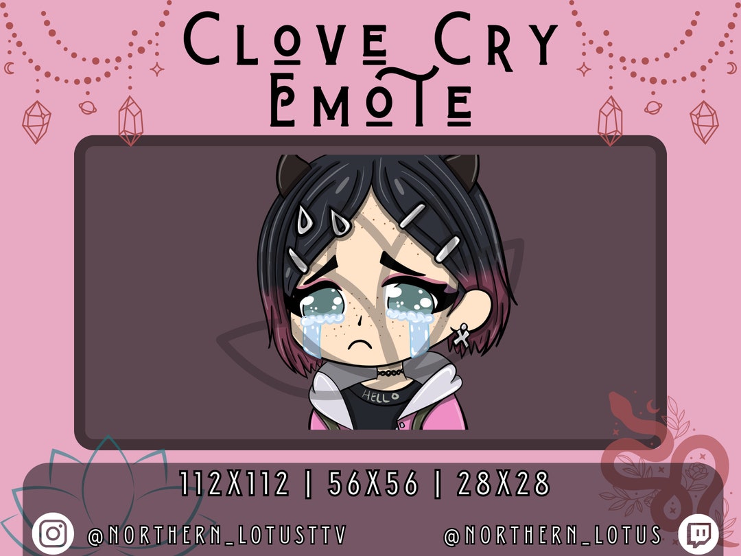 Cute Crying Clove Valorant Twitch Emote Streamer Discord Youtube Kick ...