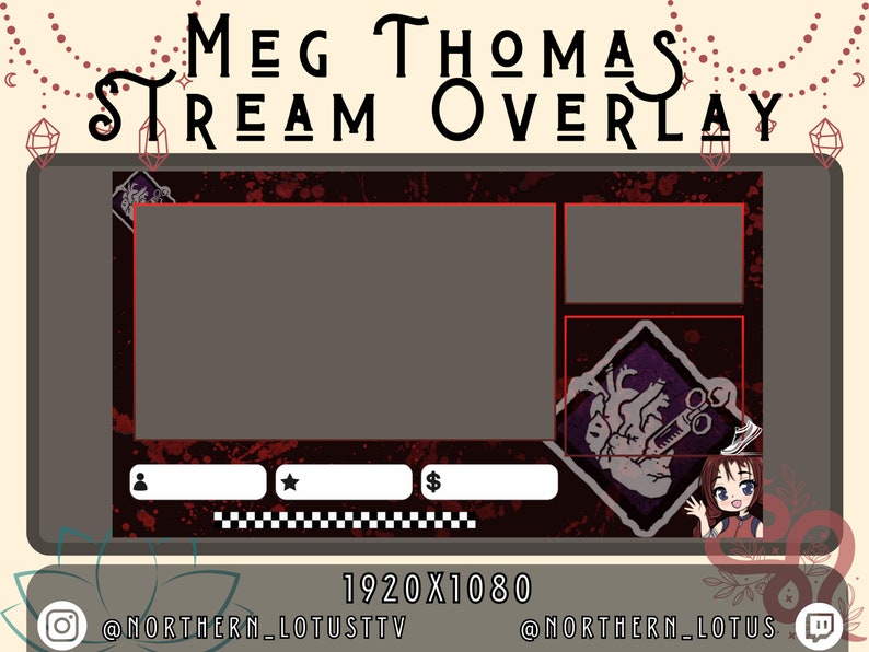 Cute Meg Thomas DBD Stream Overlay for OBS Dead by Daylight Scene Twitch Kick Youtube - Etsy